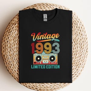 Vintage 1993 Svg, 1993 Shirt Svg, Limited Edition, Birthday Decor ...