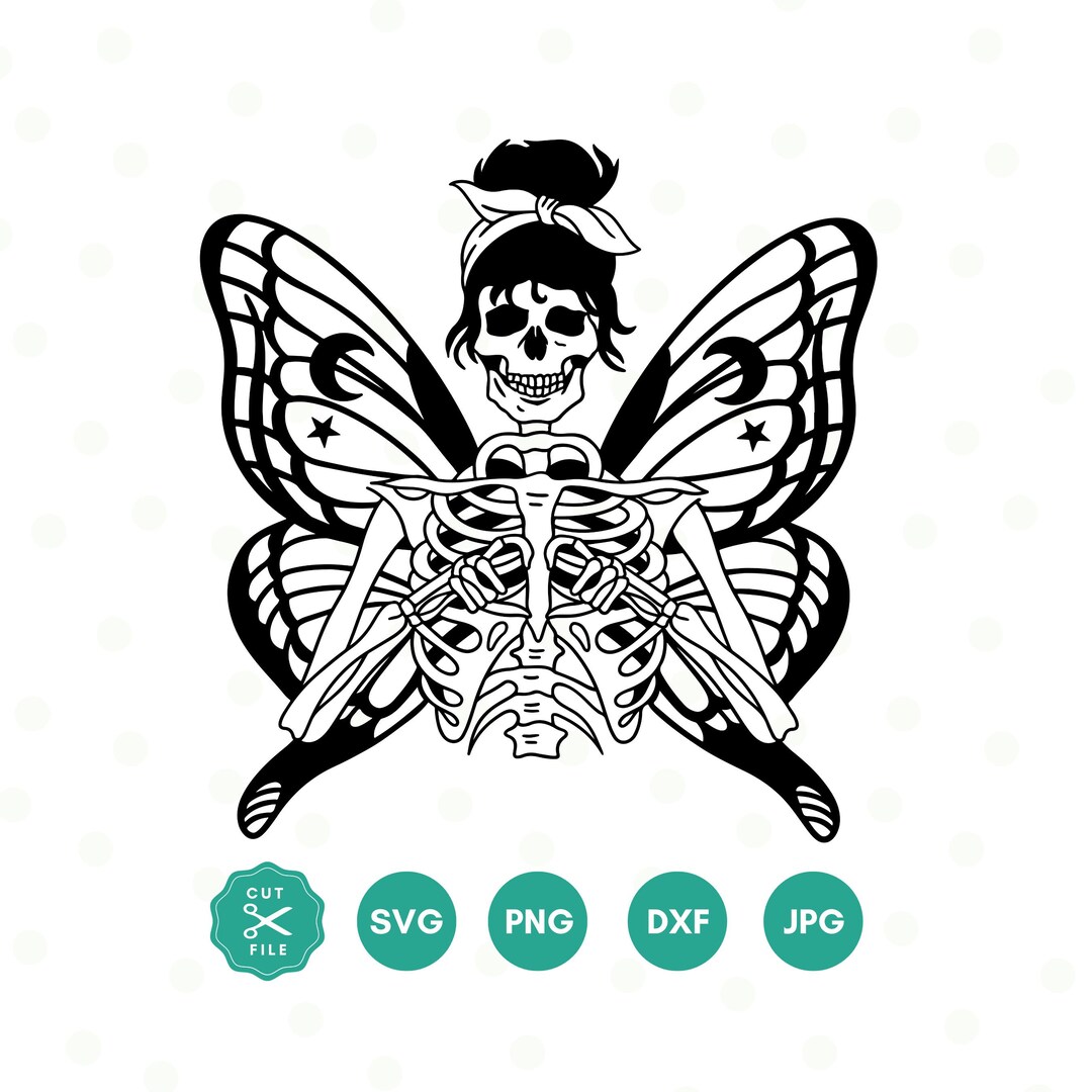 Butterfly Skeleton Svg, Butterflies Png, Sublimation Designs, Svg Files ...