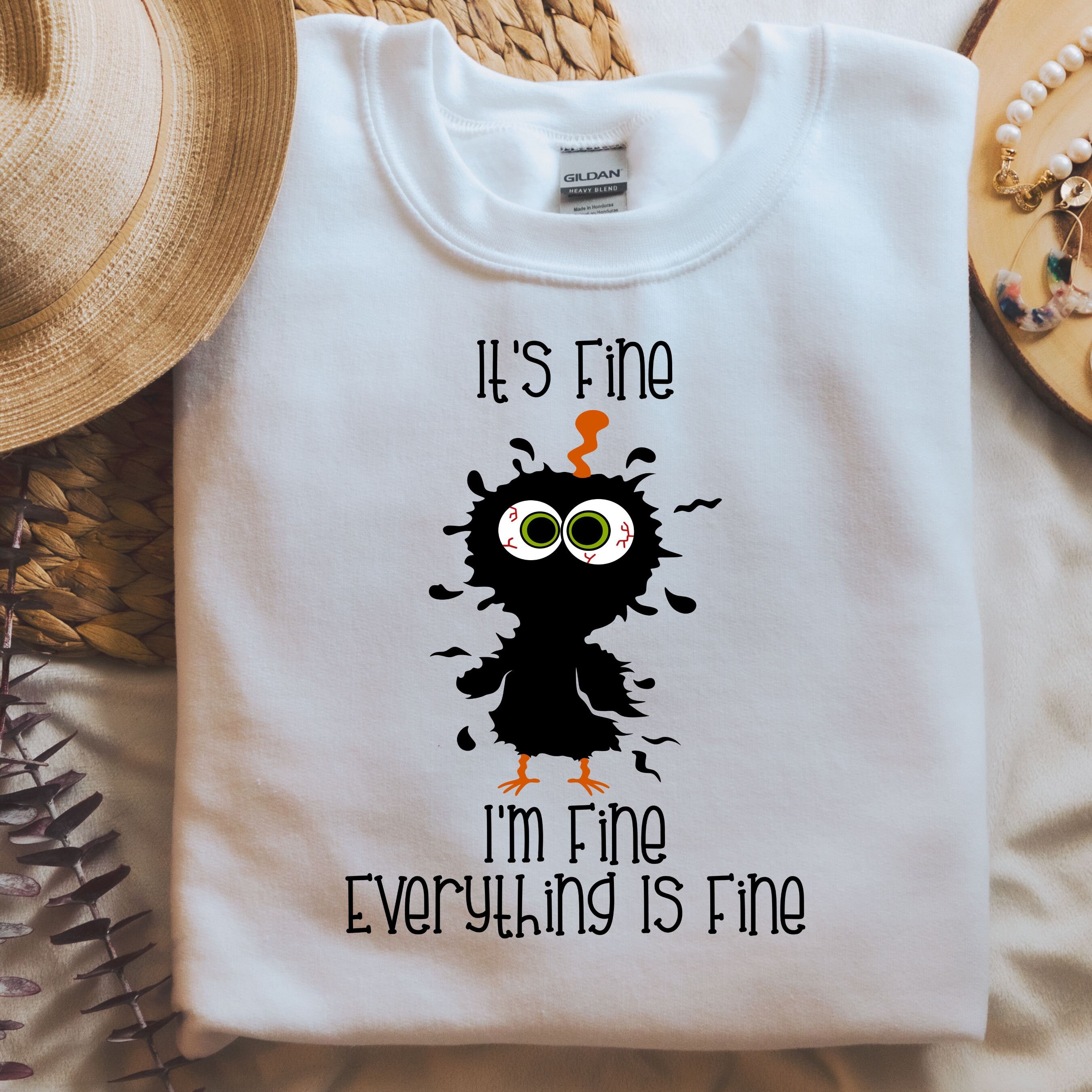 It's Fine I'm Fine Everything is Fine SVG, Funny Bird Clipart, Mental ...