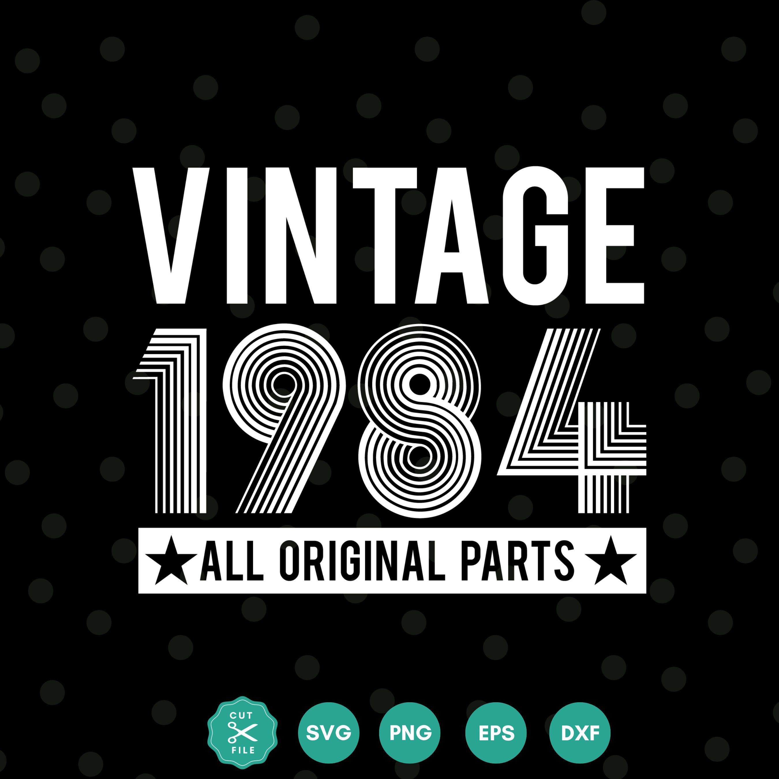 Vintage 1984 Svg, Retro 41st Birthday Gift, 41st Birthday Svg, 1984 ...