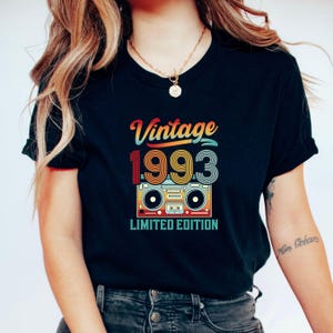 Vintage 1993 Svg, 1993 Shirt Svg, Limited Edition, Birthday Decor ...