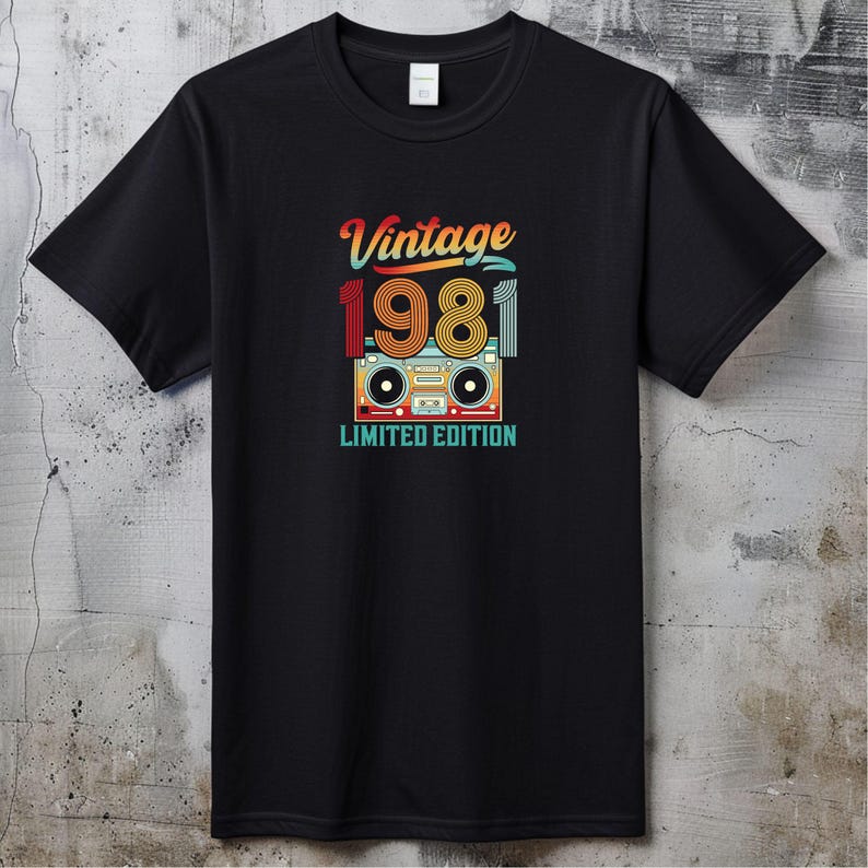 Vintage 1981 Svg, 1981 Shirt Svg, Limited Edition, Birthday Decor ...