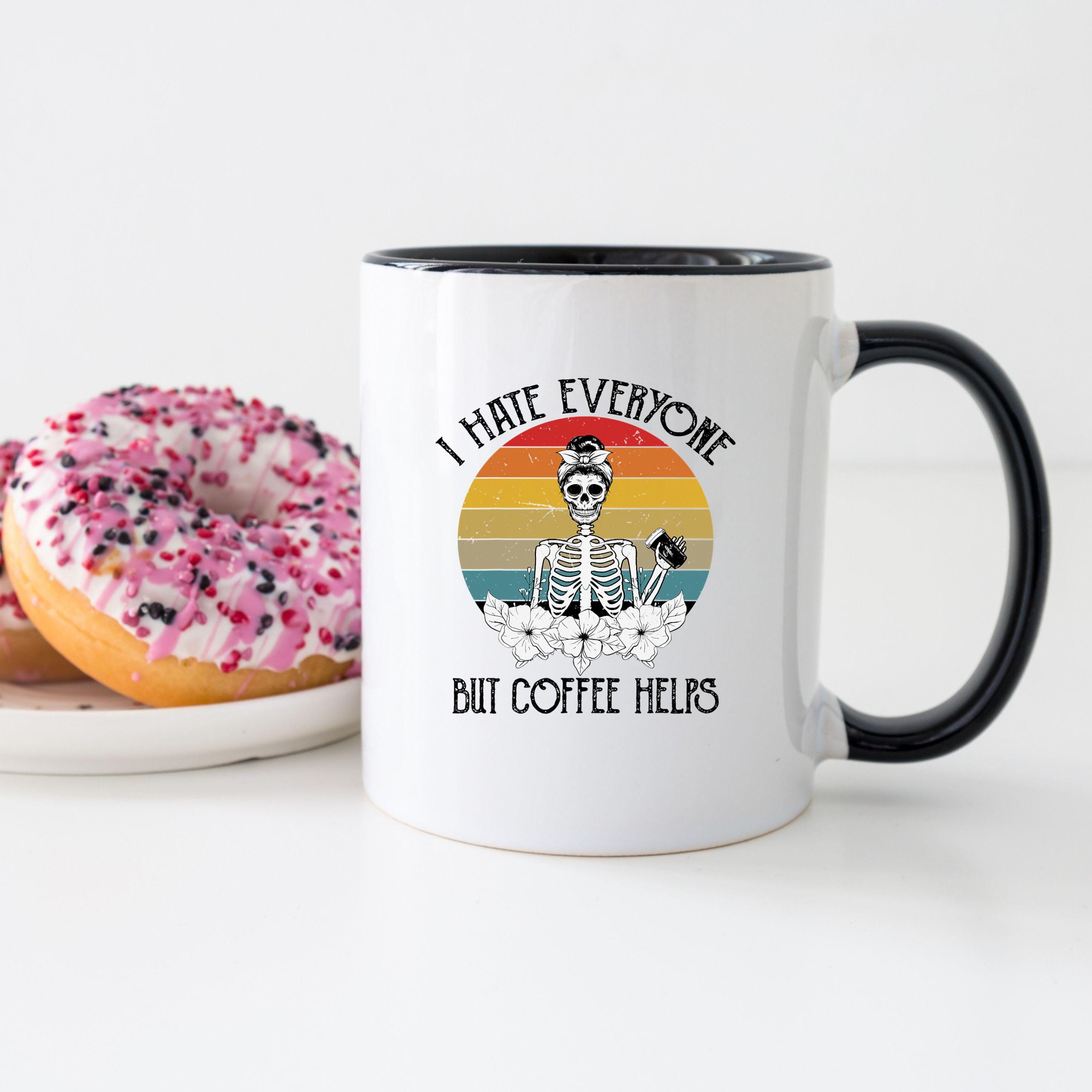 Retro Skeleton Drinking Coffee Png, Funny Coffee Quote, Skeleton Png ...
