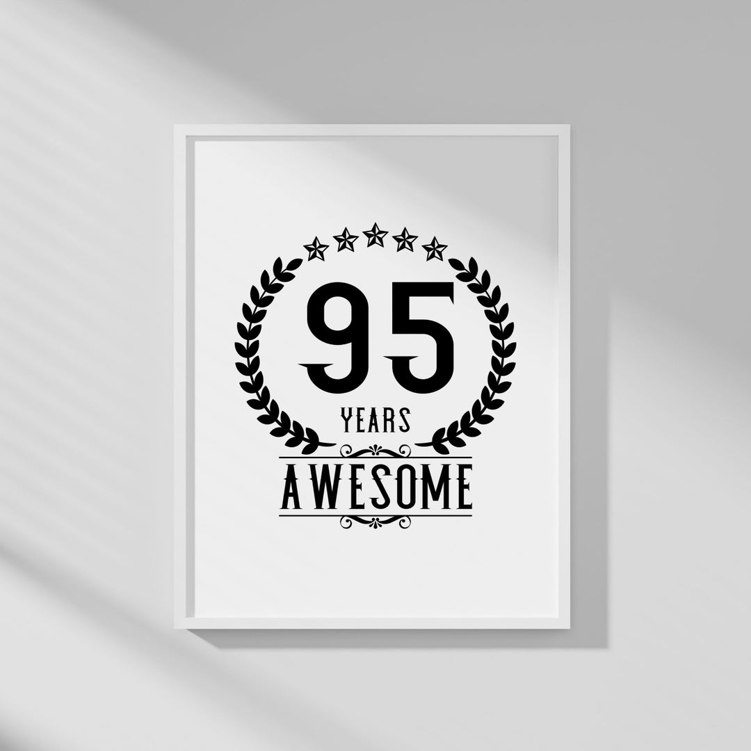 95 Years Birthday SVG, 95th Birthday SVG, Ninety Five Birthday Shirt ...