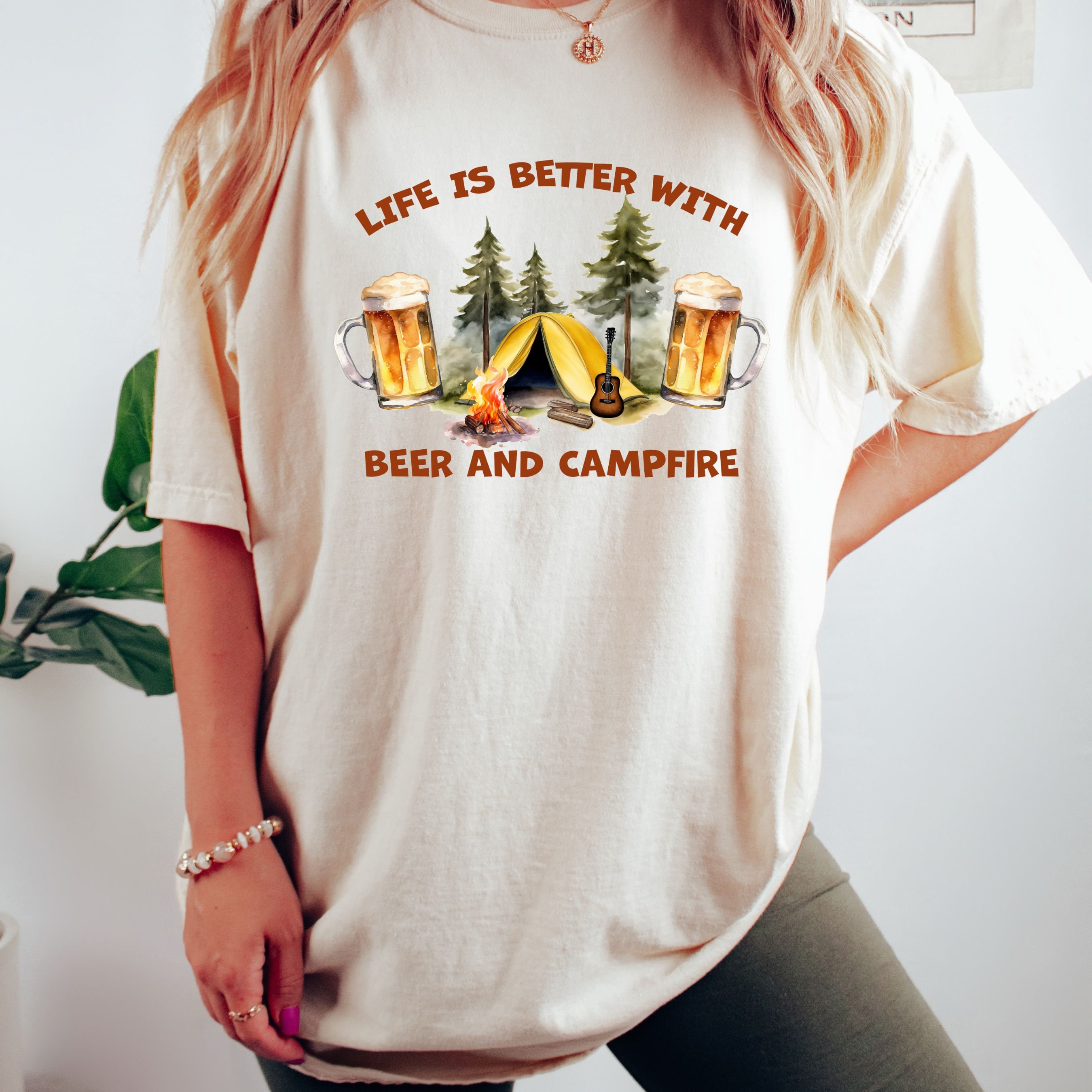 Funny Camping PNG, Camping & Beer Png, Campfire Png, Camping T-shirt ...