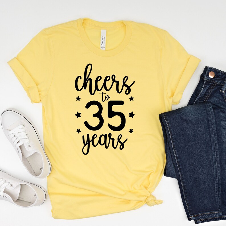 Cheers to 35 Years Svg, 35th Birthday Svg, Thirty Fifth Birthday Shirt ...