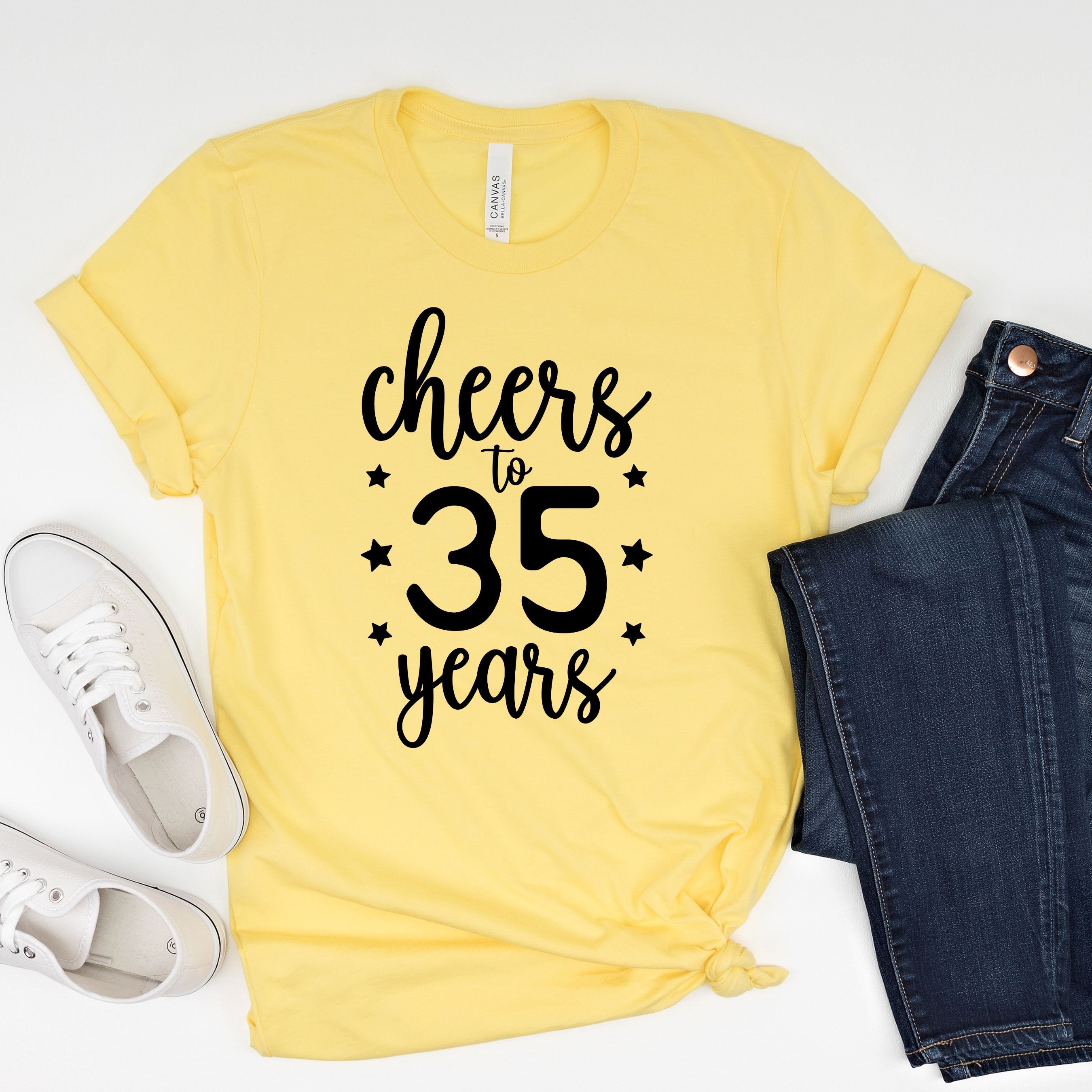 Cheers to 35 Years Svg 35th Birthday Svg Thirty Fifth - Etsy Australia
