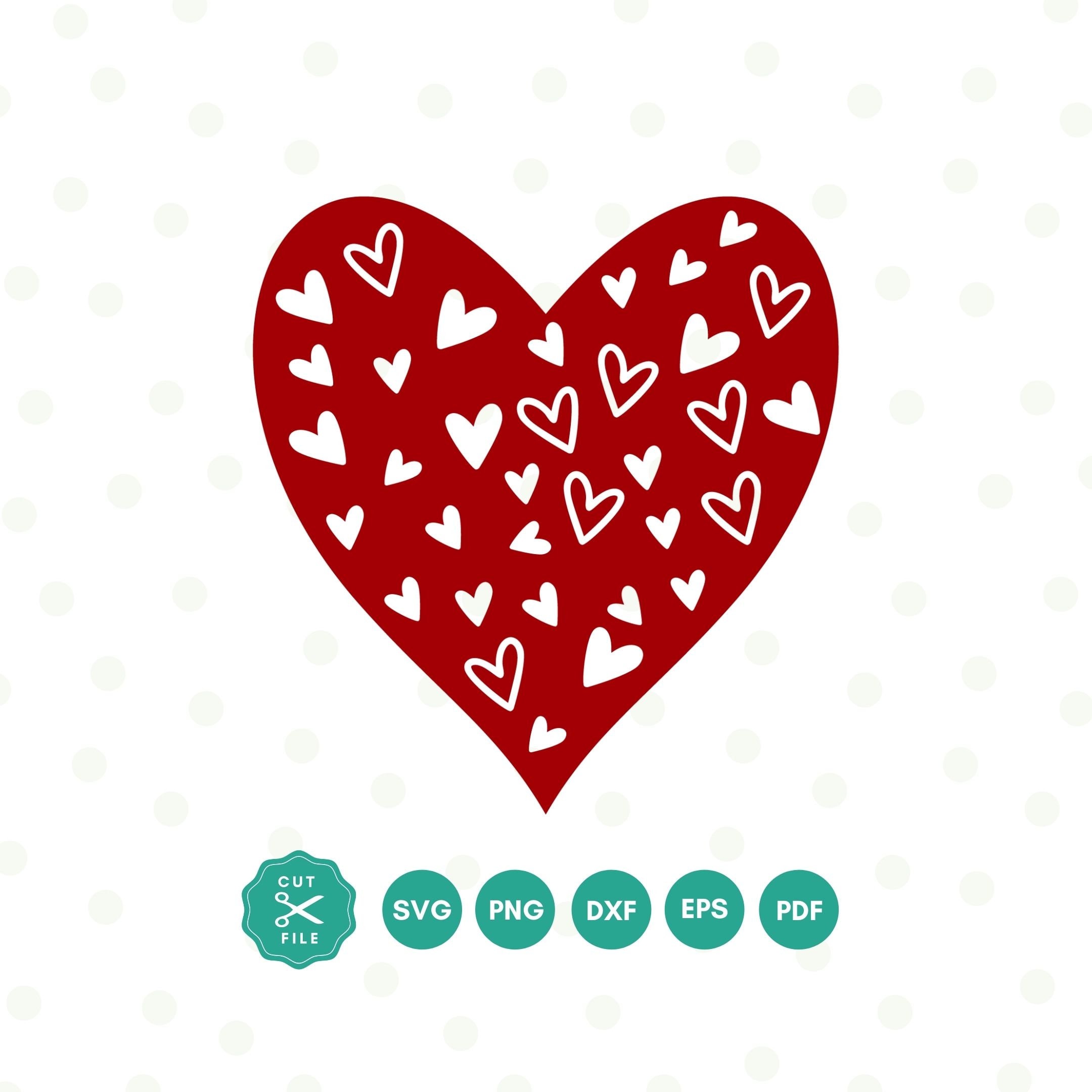 Cute Heart SVG, Heart Svg Cut File, Svg Files for Cricut, Heart Png ...
