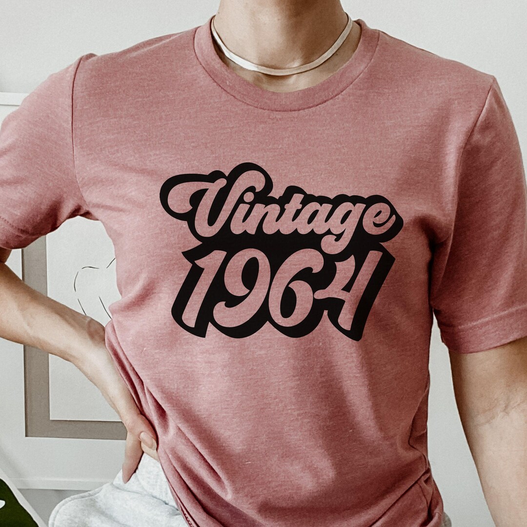 Vintage 1964 Svg, 61st Birthday, 1964 Birthday Shirt Svg, 60's Baby ...