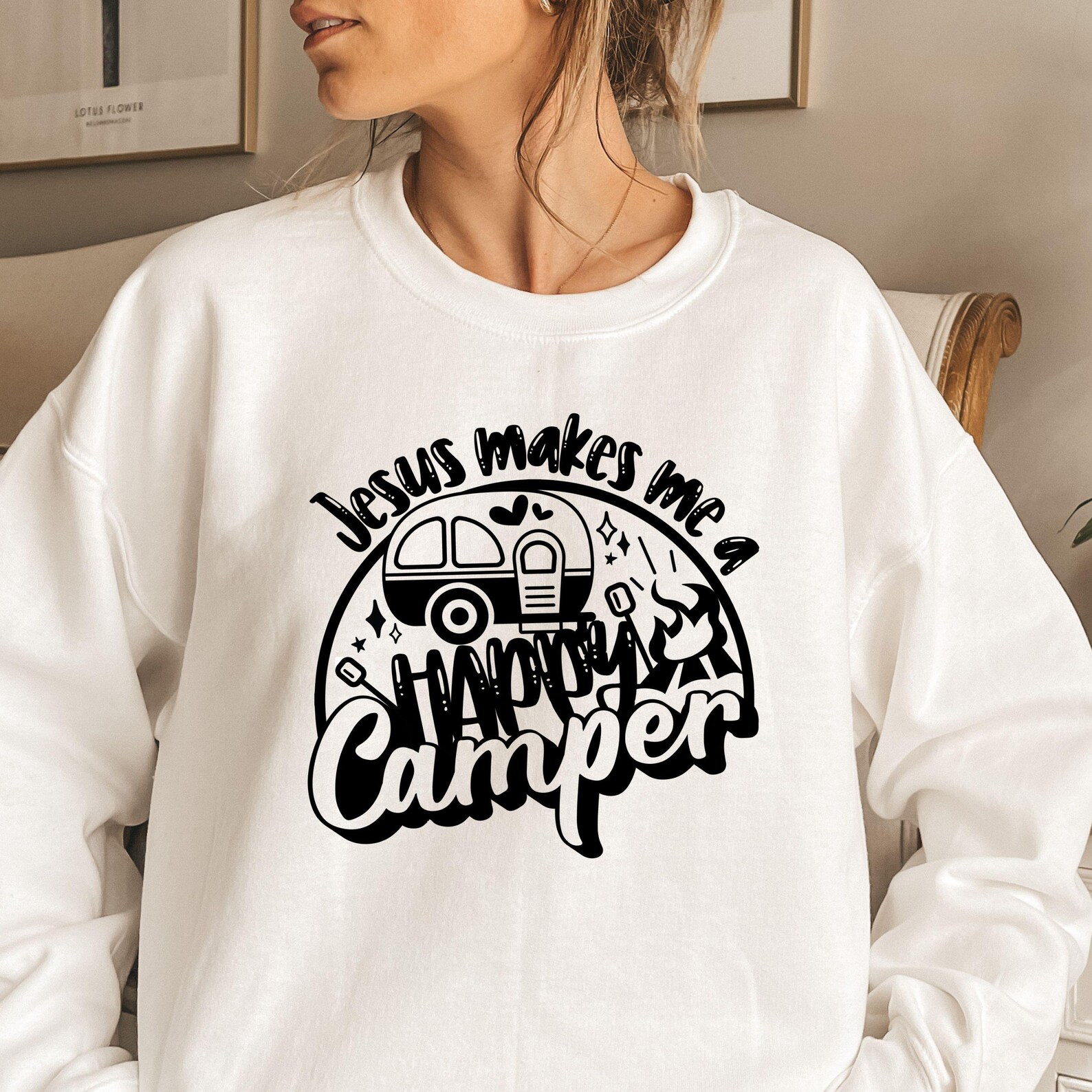 Happy Camper Svg, Jesus Camping Svg, Camping Svg, Camper, Adventure Svg ...