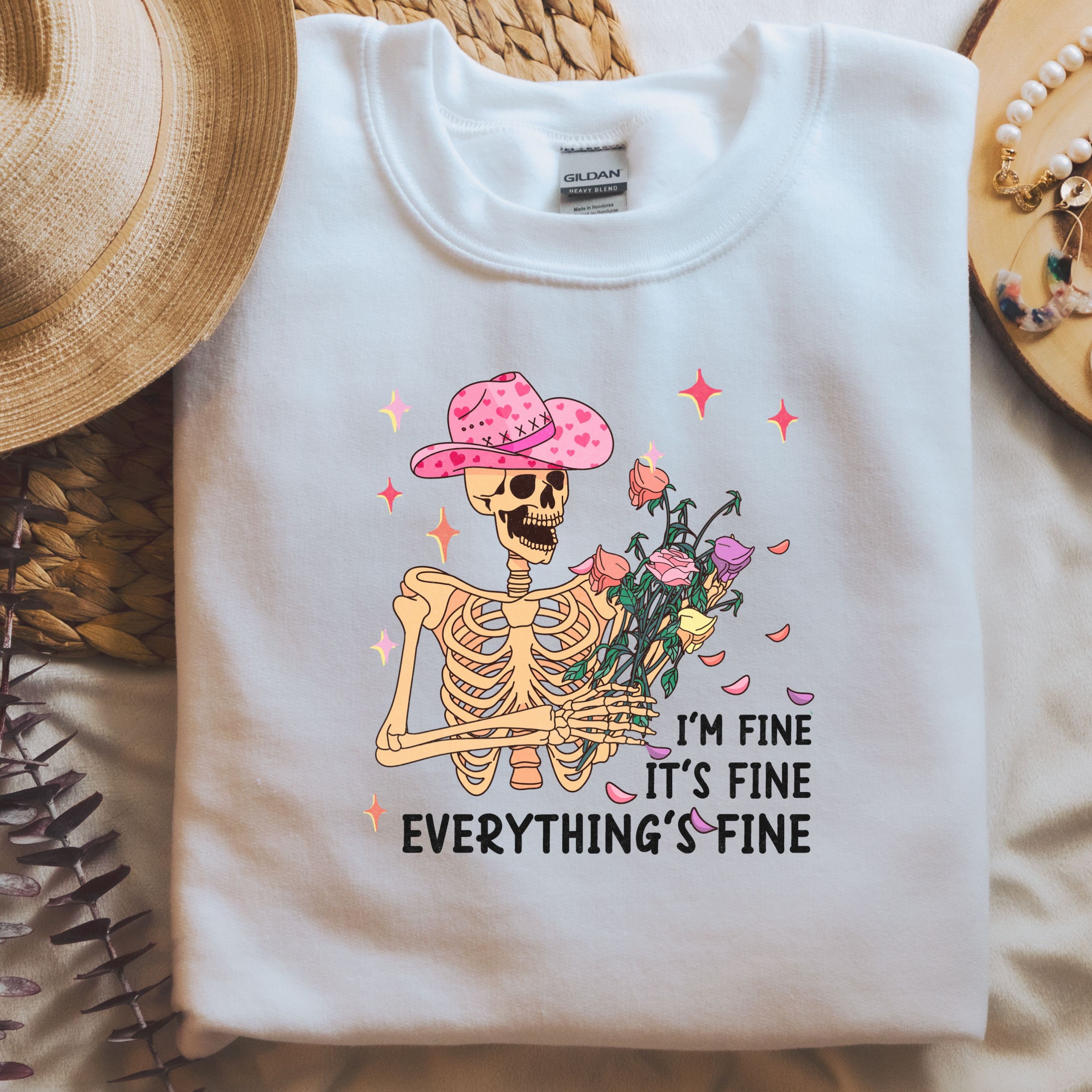 It's Fine I'm Fine Everything is Fine Png Skeleton - Etsy
