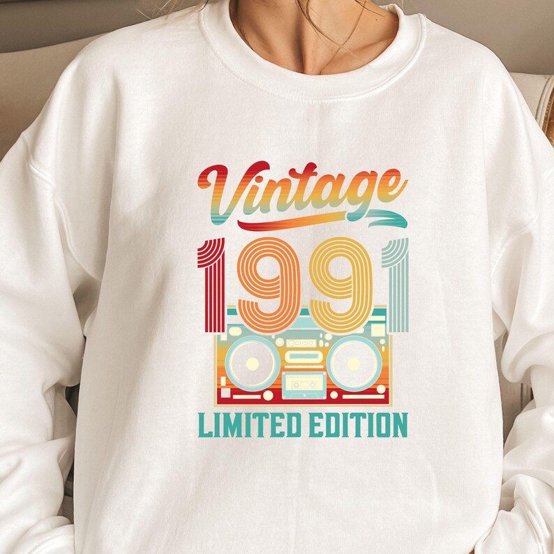Vintage 1991 Svg, 1991 Shirt Svg, Limited Edition, Birthday Decor ...