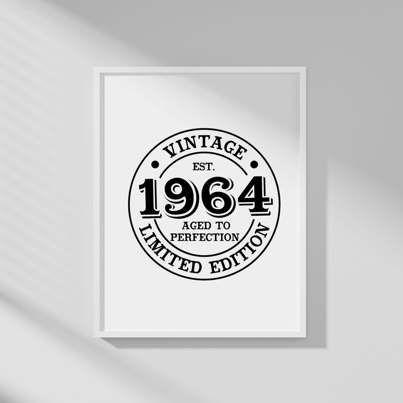 1964 Svg, 1964 Shirt Svg, 61st Birthday Gift, 61st Birthday Svg, 61st ...