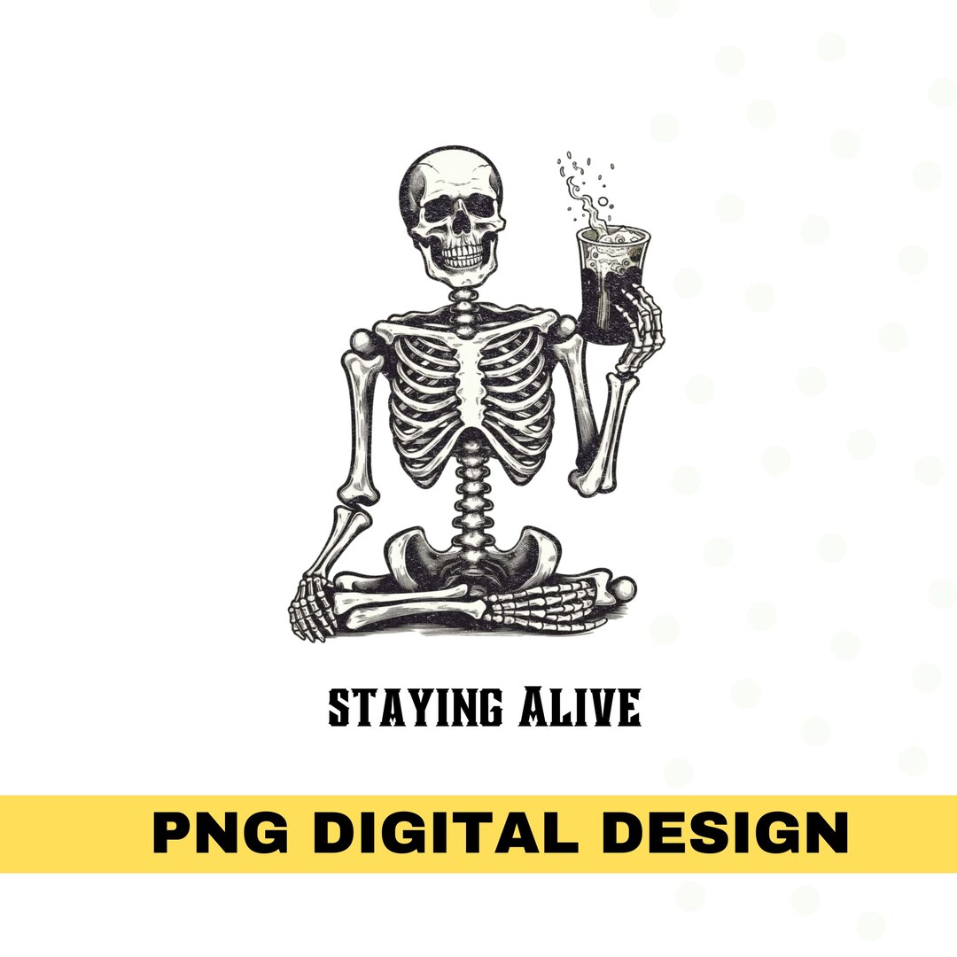 Skeleton Drinking Coffee Png, Skeleton Png, Coffee Sublimation Designs ...