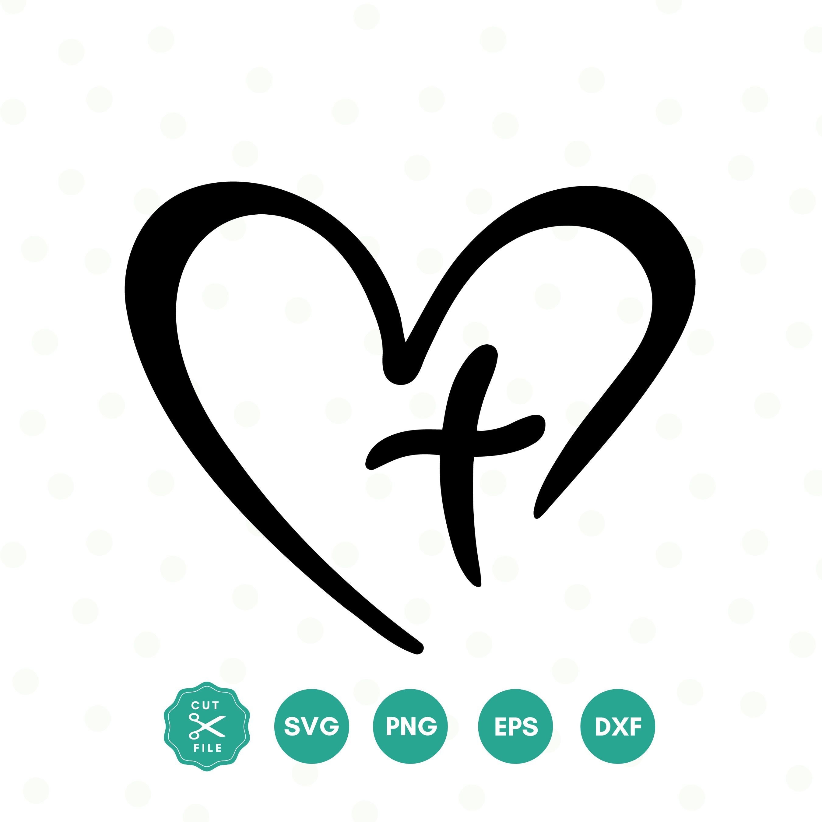 Jesus Heart Cross SVG File, Religious SVG, Instant Download Christian ...