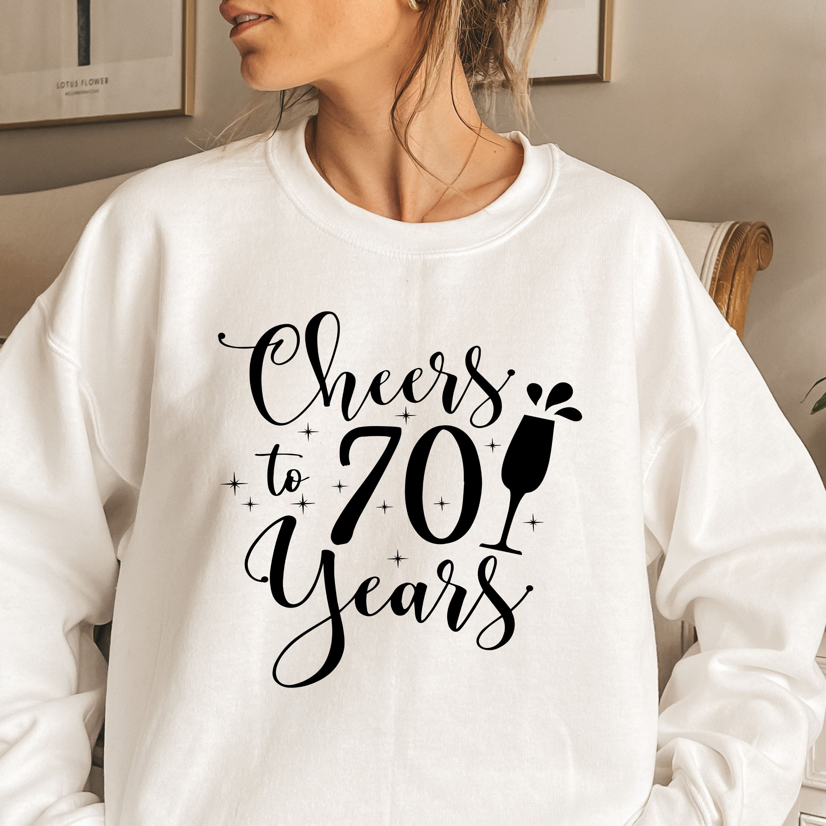 Cheers to 70 Years Svg, 70th Birthday Svg Png, Seventy Birthday Shirt ...