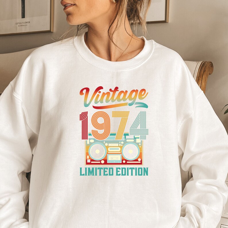 Vintage 1974 Svg, 51st Birthday Gift, 51st Birthday Svg, 1974 Shirt Svg ...