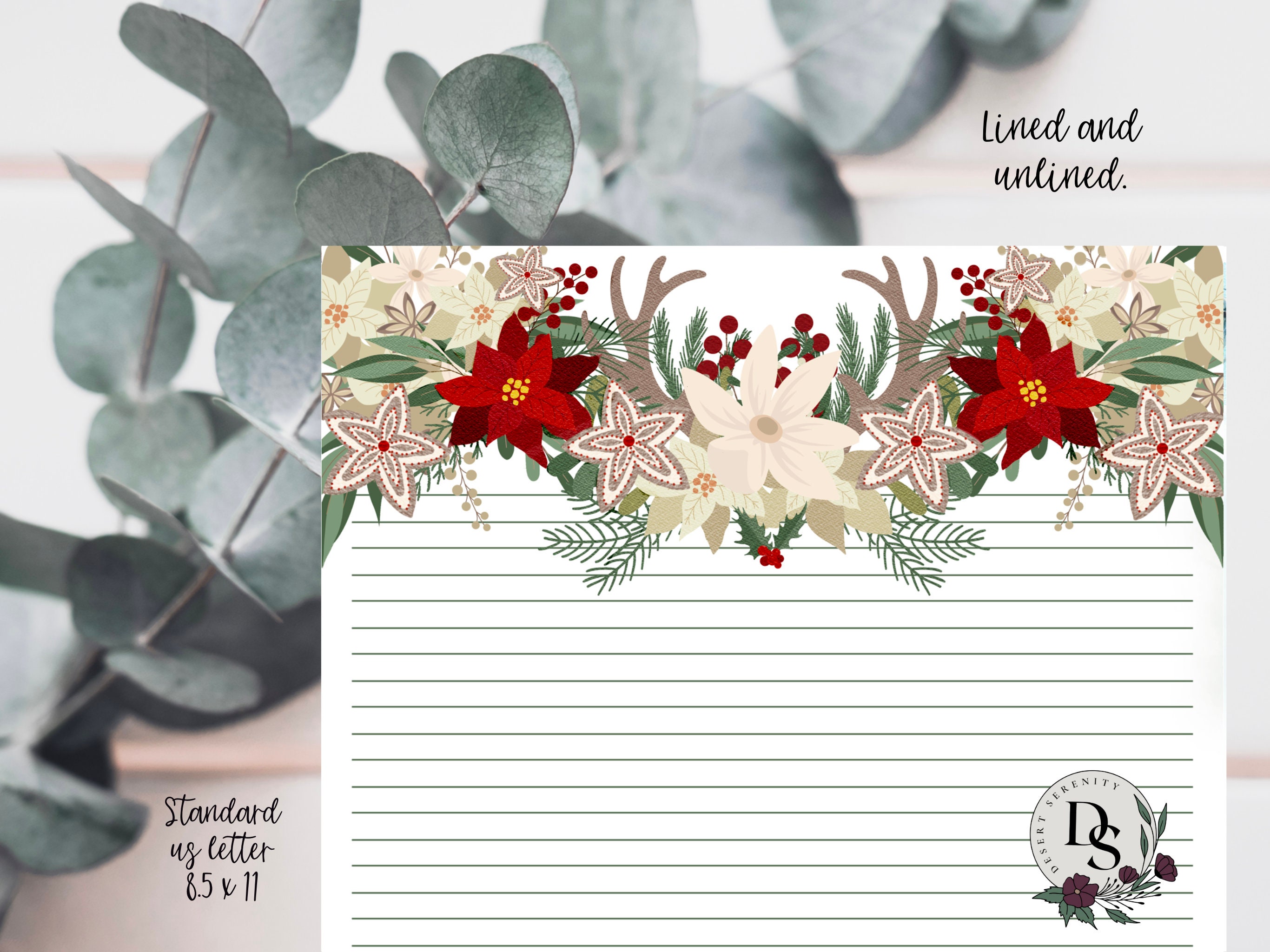 Winter Letter Writing Set Letter Writing Paper Bonus Cornell - Etsy