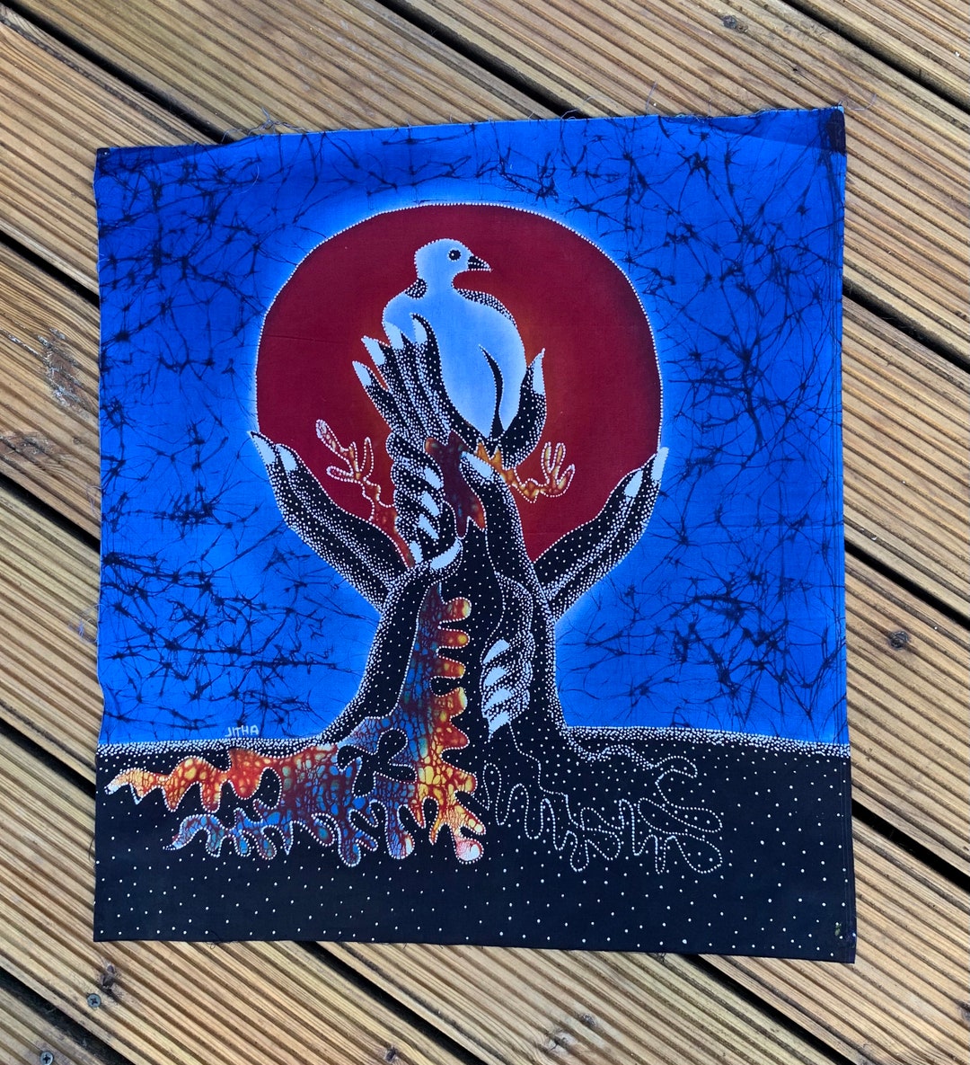 Imaginative Indonesian Batik Art Painting Handcrafted by Local Artist ...