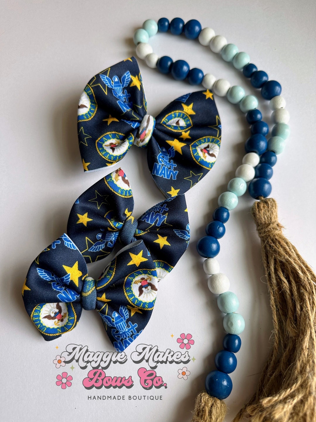 Navy Headwrap Bow, Navy Bow, Military Bow, Military Homecoming Bow ...