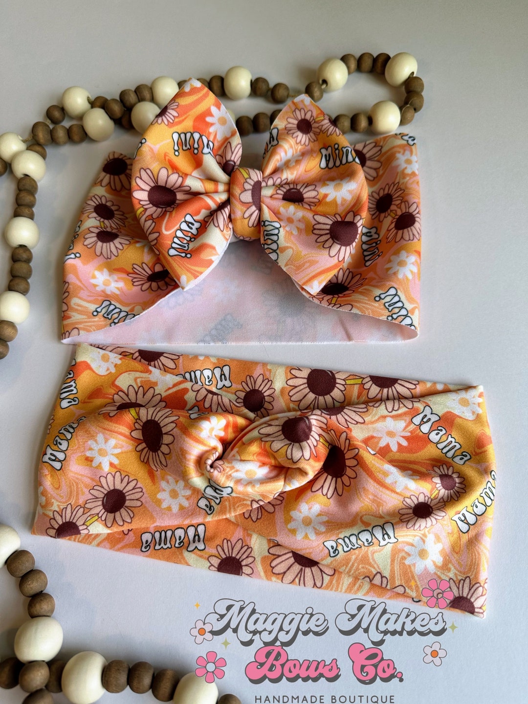 Mama and Mini Headwraps, Mama & Mini Bow Set, Mommy and Me Set, Baby ...