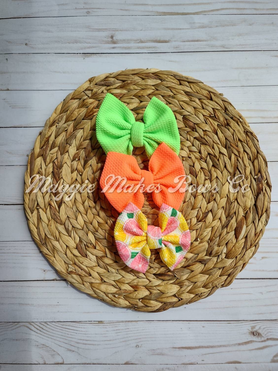 Neon Headwrap Bows, Neon Bows, Neon Orange, Neon Green, Lemon Bow ...
