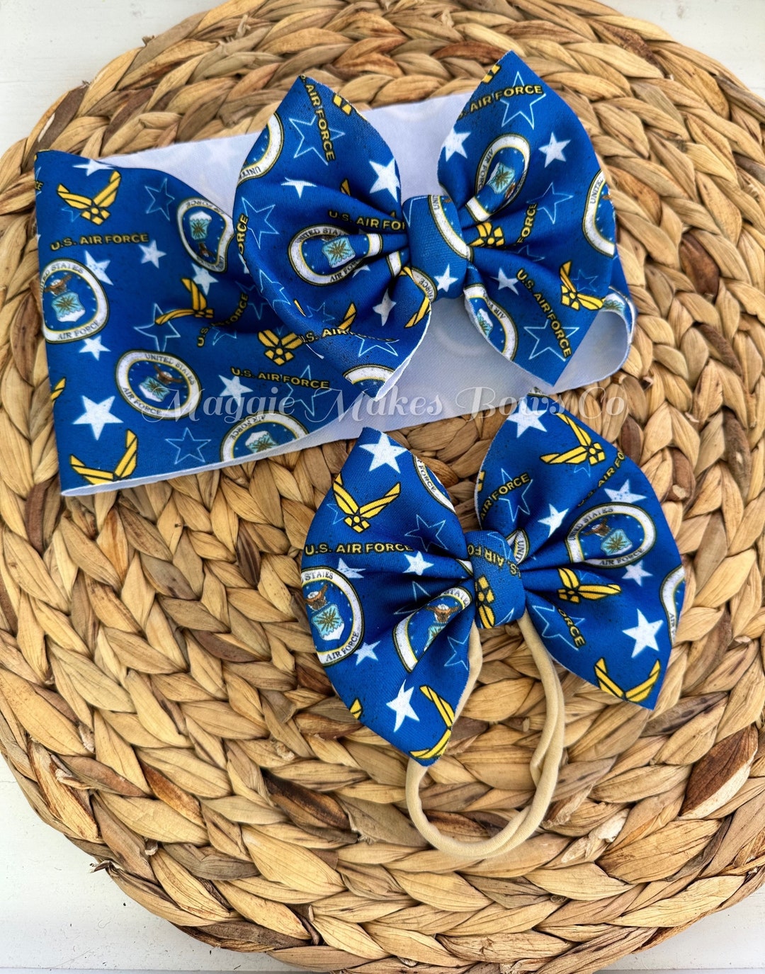 Air Force Headwrap Bow, Air Force Bow, Military Bow, Military ...