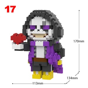 Undertale AU Sans 6.7" Building Block Figure Statue Action Anime Model ...