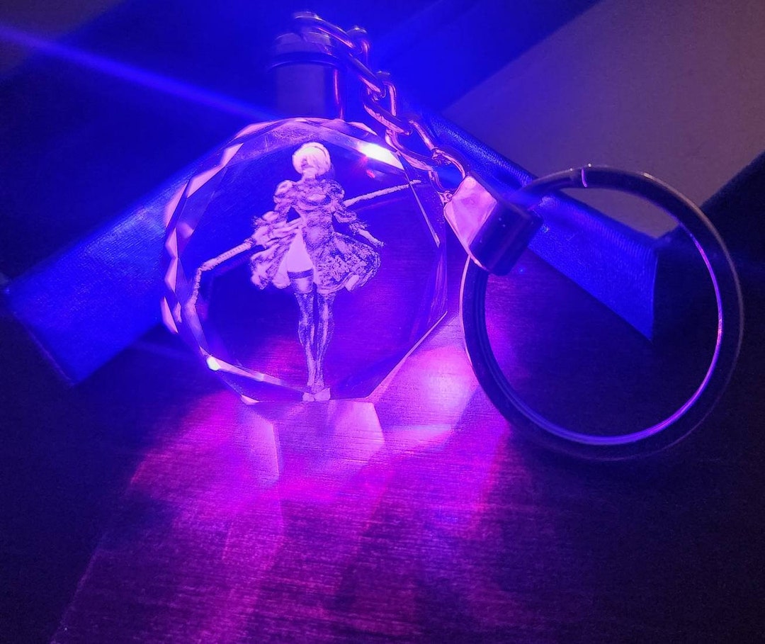 Nier Automata 2B Color Changing LED Premium Crystal Laser Engraved 2D ...