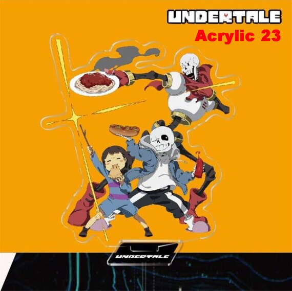 Undertale Chow Time 6.7" Acrylic Plate Stand Decorati… - Gem