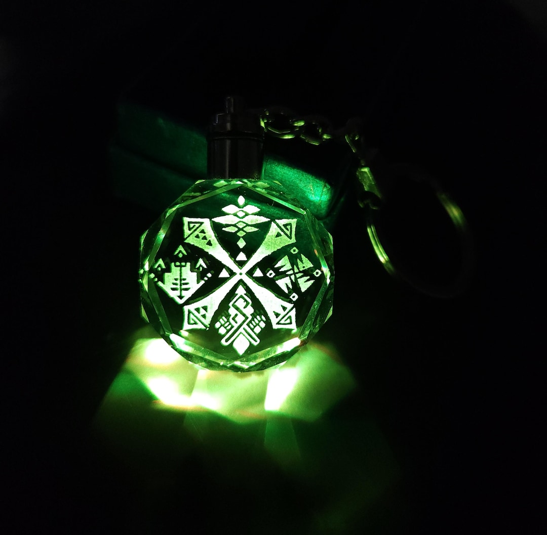 Monster Hunter Guild Emblem Color Changing LED Premium Crystal Laser ...