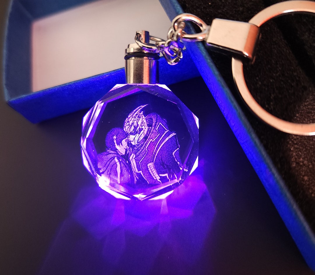 Mass Effect Femshep and Garrus Color Changing LED Premium Crystal Laser ...