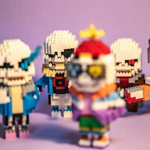 Undertale AU Sans 6.7" Building Block Figure Statue Action Anime Model ...