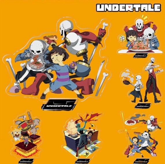 Undertale Chow Time 6.7" Acrylic Plate Stand Decorati… - Gem