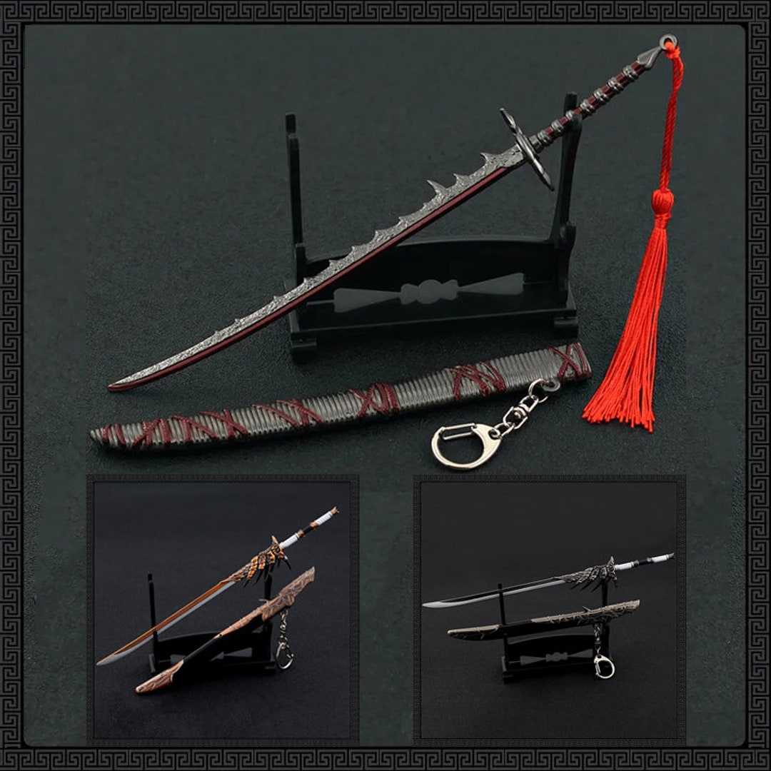 Monster Hunter Hellish Slasher Long Sword Premium Metal Katana Keychain ...