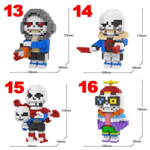 Undertale AU Sans 6.7" Building Block Figure Statue Action Anime Model ...
