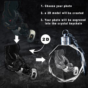 Portal 2 Glados Color Changing LED Premium Crystal Laser Engraved 2D ...