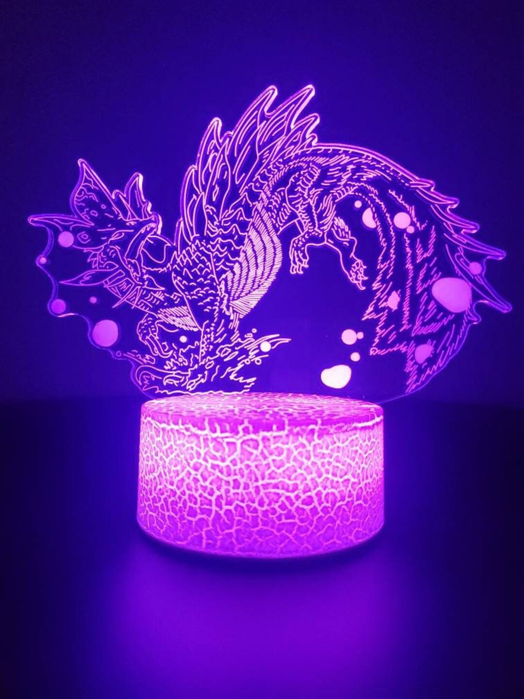 Mizutsune 16 Color Changing LED Light Acrylic Display; USB Cord, Remote ...