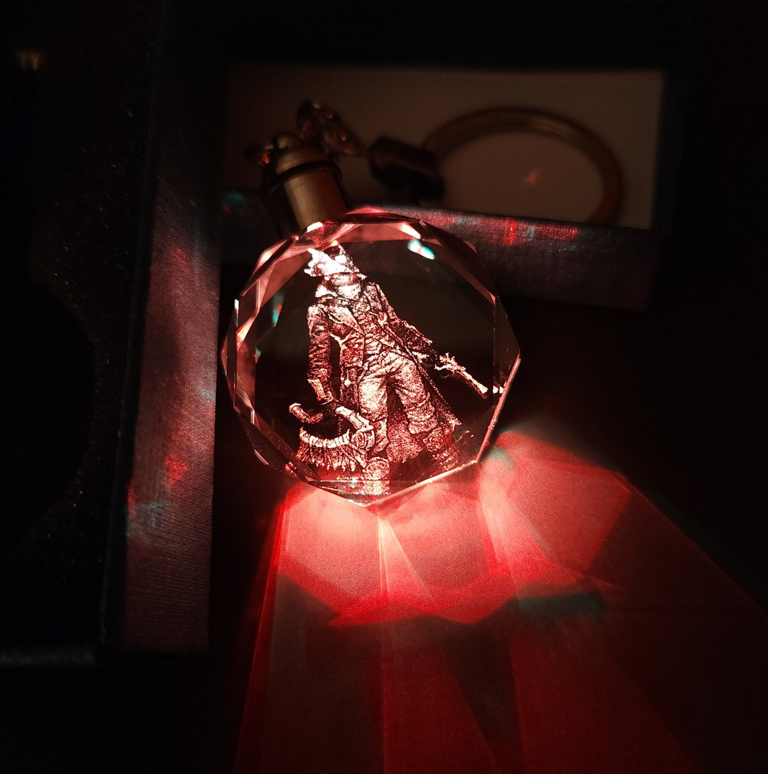 Bloodborne the Hunter Color Changing LED Premium Crystal Laser Engraved ...