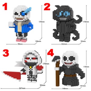 Undertale AU Sans 6.7" Building Block Figure Statue Action Anime Model ...