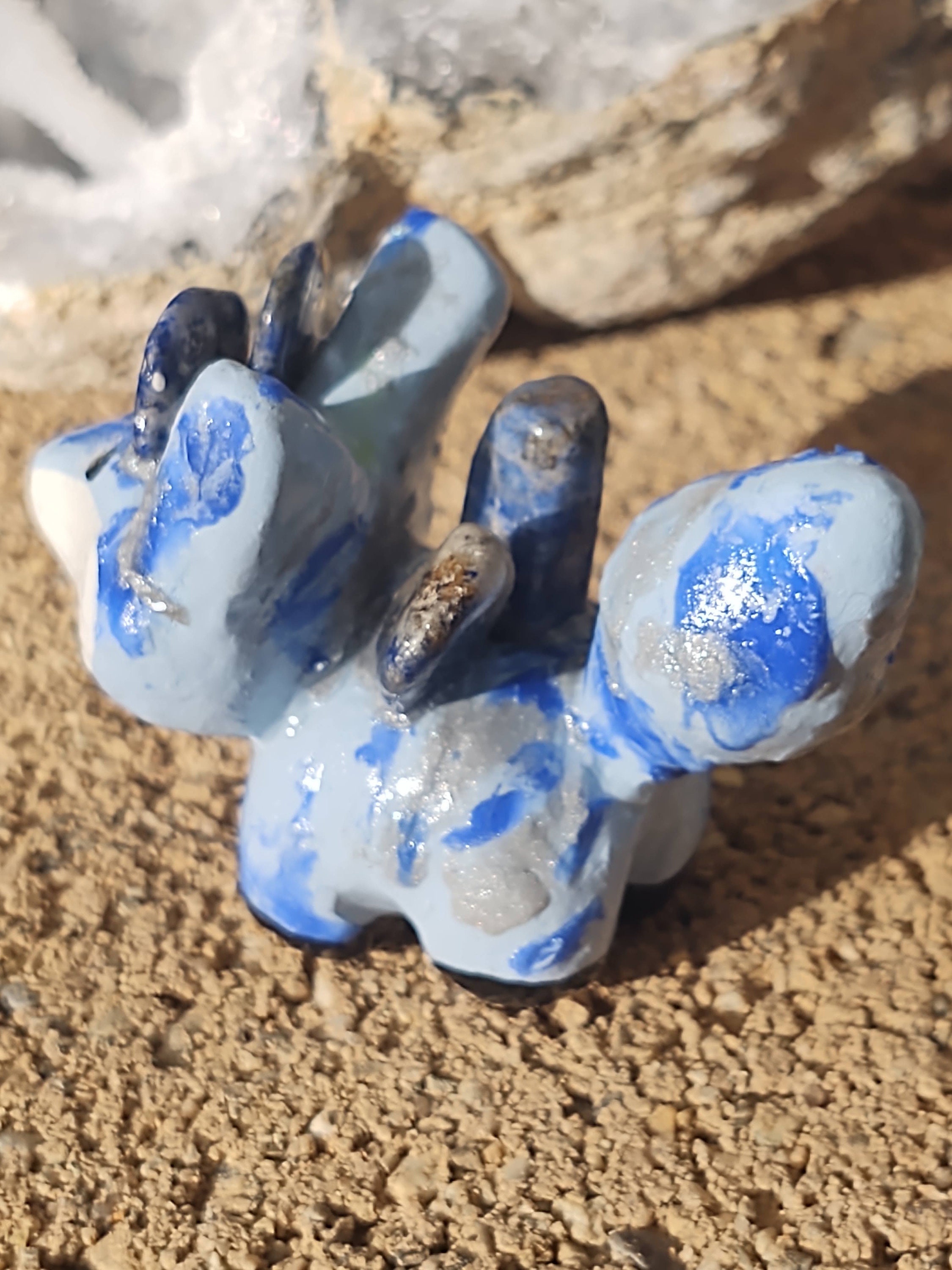 Crystal Fox Clay Animal Figurine Cute Desk Decor - Etsy