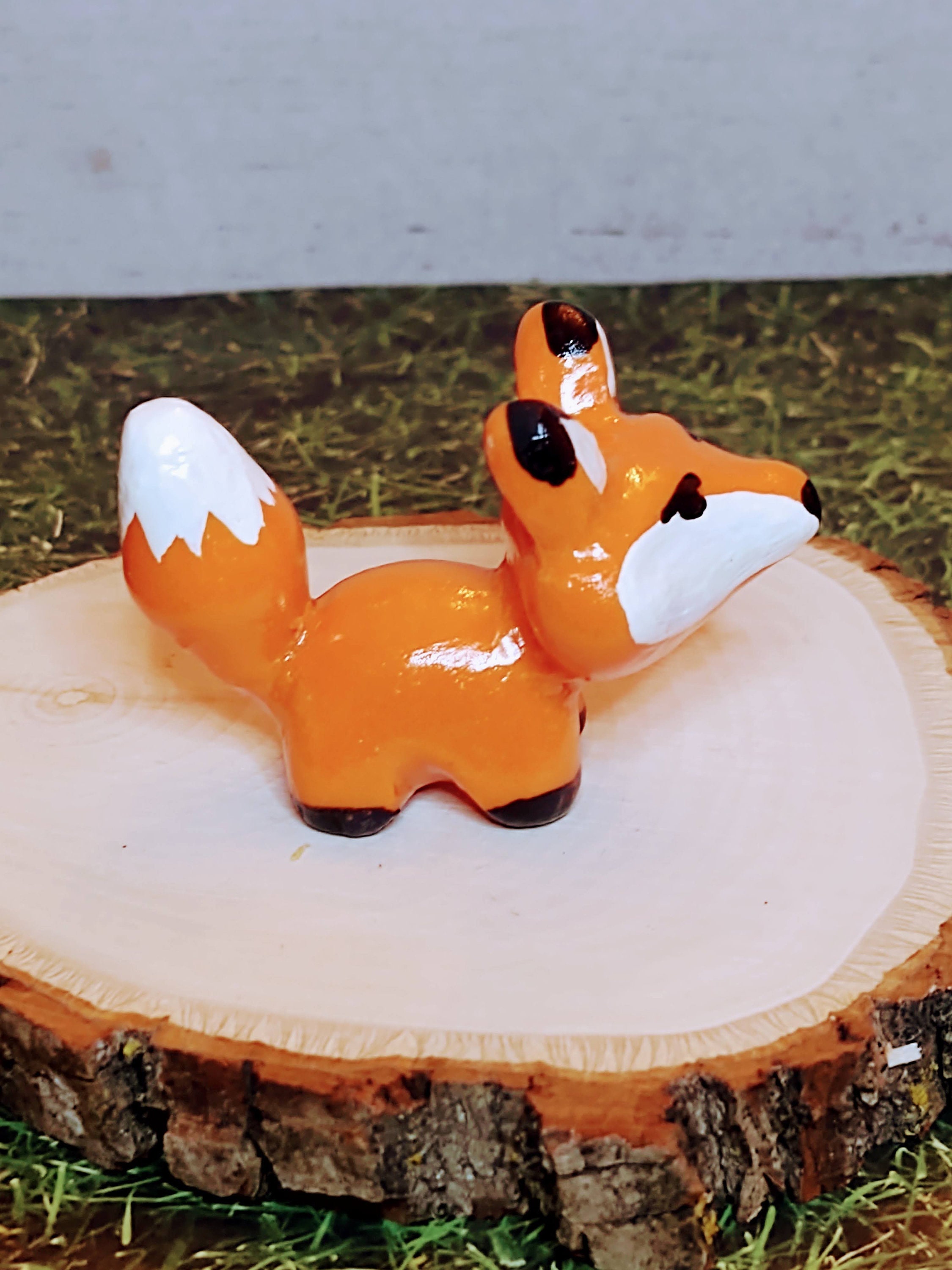 Not Amused Fox Clay Fox Polymer Clay Animal Cute Figurine - Etsy