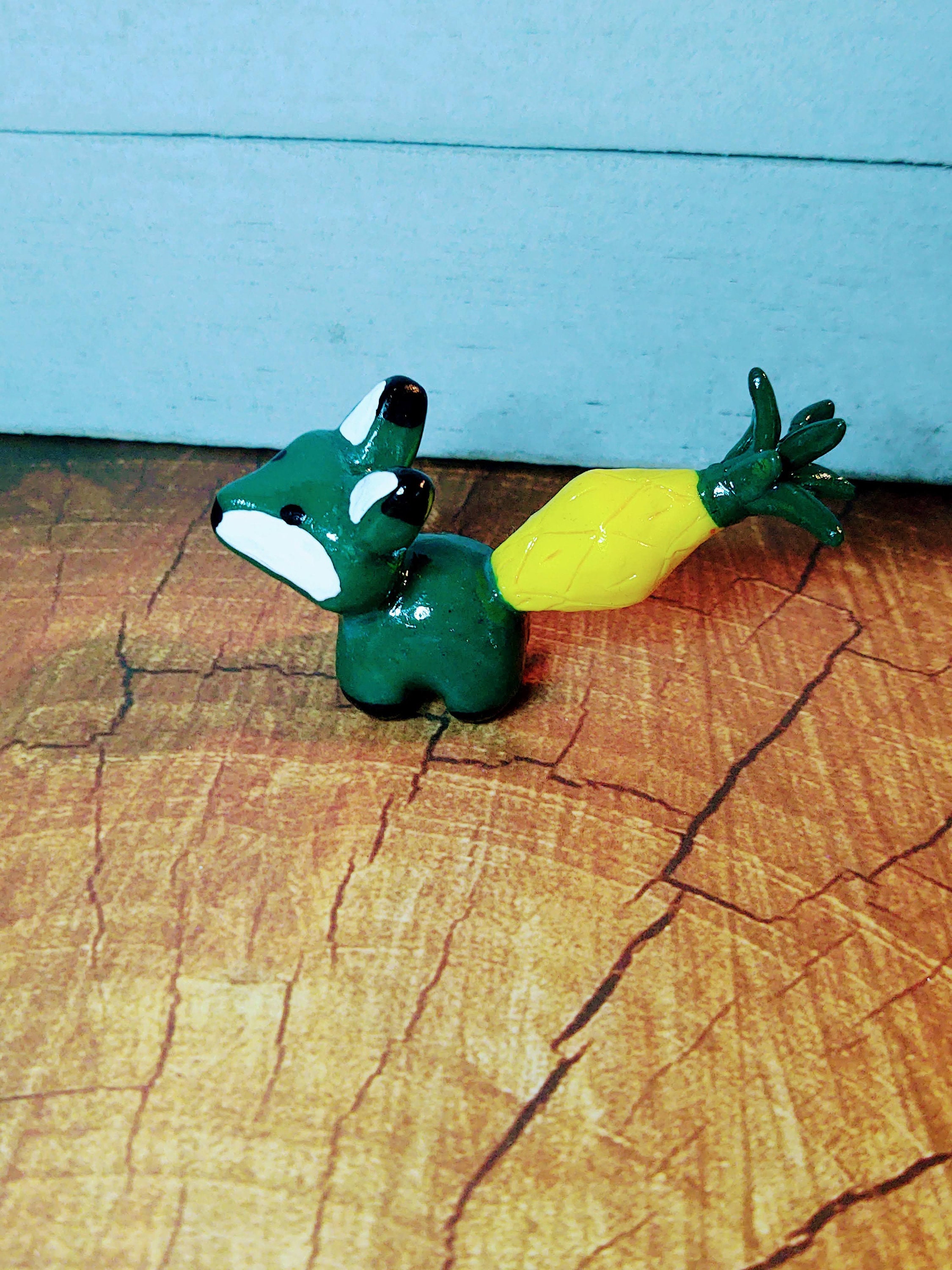 Fruity Fox Clay Fox Fruit Figurine - Etsy