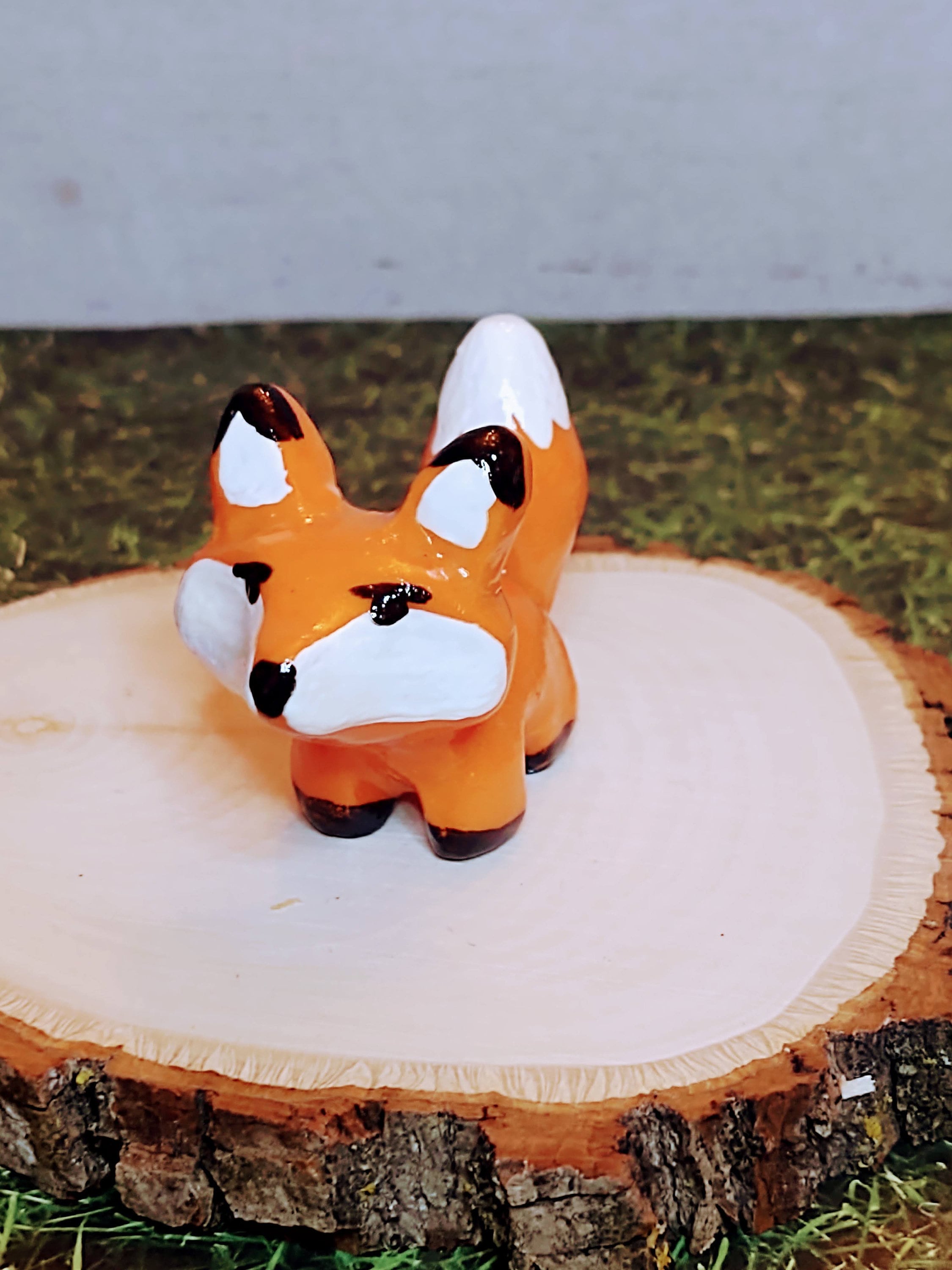 Not Amused Fox Clay Fox Polymer Clay Animal Cute Figurine - Etsy