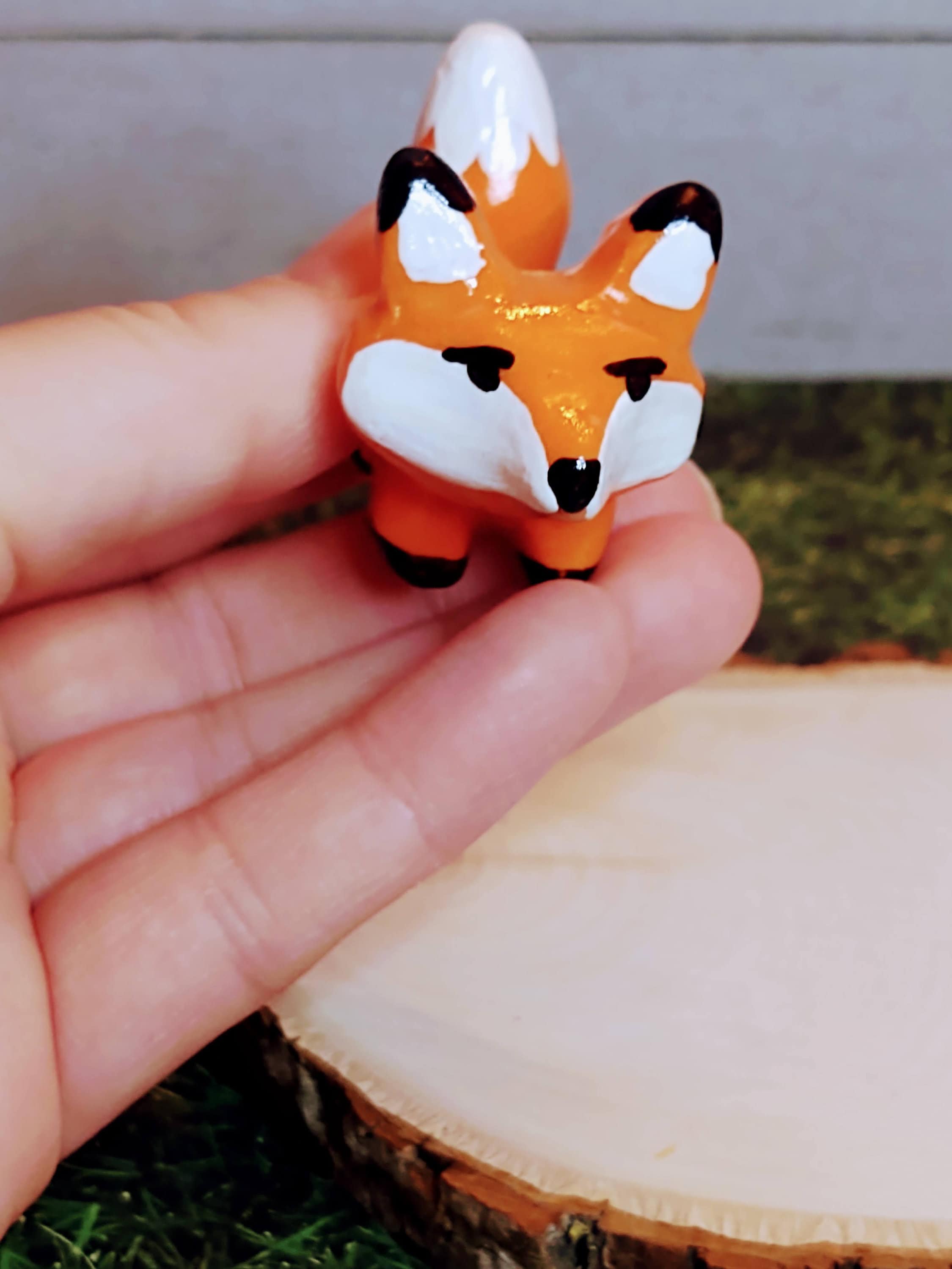 Not Amused Fox Clay Fox Polymer Clay Animal Cute Figurine - Etsy