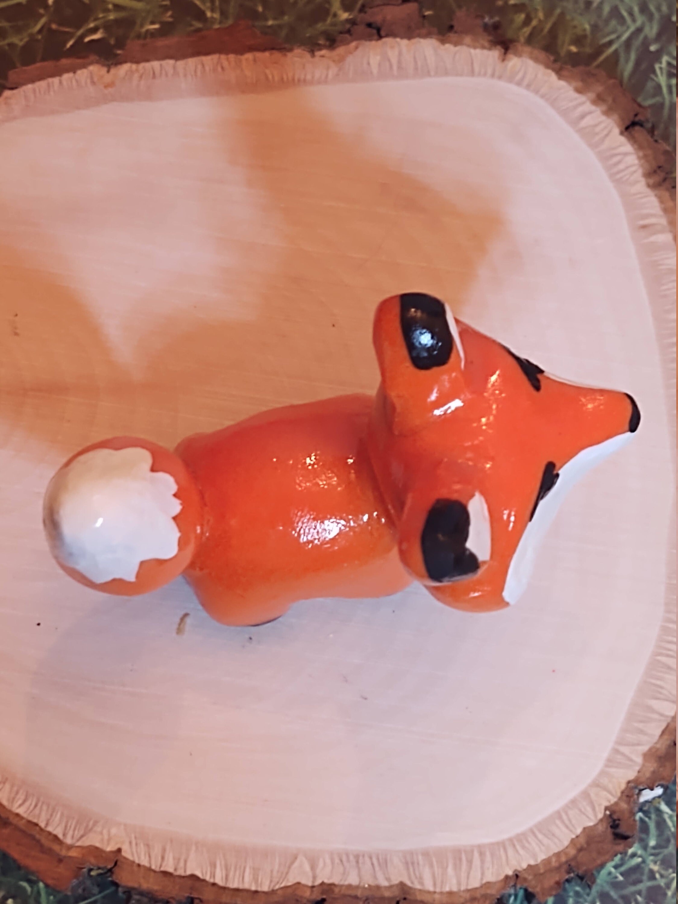 Not Amused Fox Clay Fox Polymer Clay Animal Cute Figurine - Etsy
