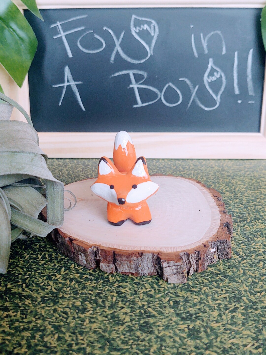 Cute Fox Figurine Clay Fox Polymer Clay Figurine - Etsy
