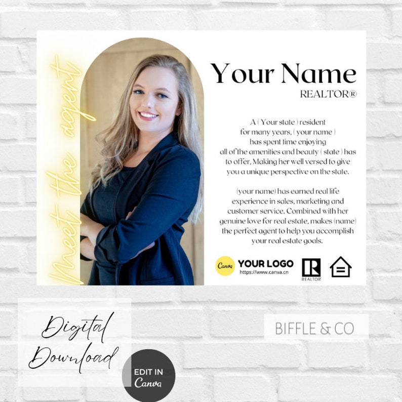 Meet the Agent Digital Download Mailer Postcard - Etsy