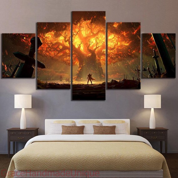 Sylvanas Burning Tree World of Warcraft Gaming Custom 1 3 5 - Etsy