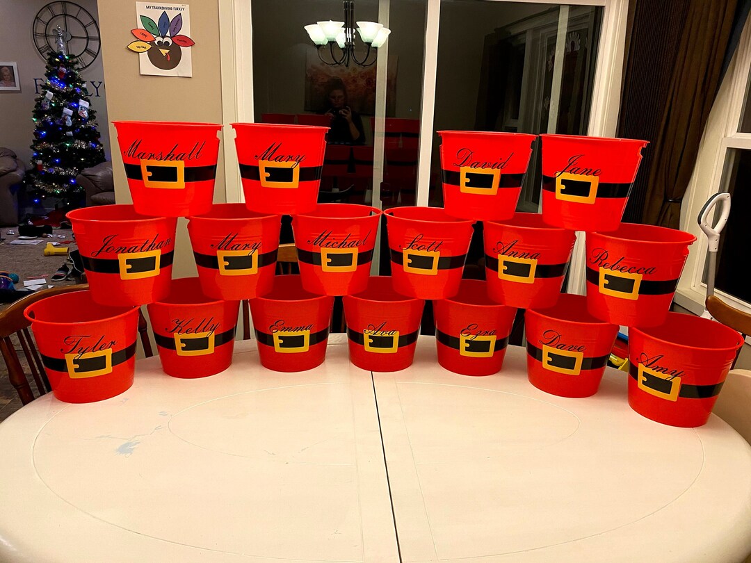Personalized Santa Buckets - Etsy